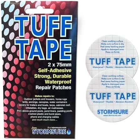 Amazon.com: TUFF Tape Pack of 6 Assorted Patches - Waterproof, Self ...
