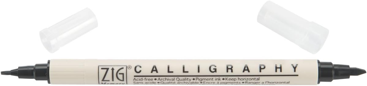 Amazon.com : 6 Pack ZIG Memory System Calligraphy Dual-Tip Marker-Pure ...