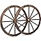 Amazon.com: 2 Pcs Wagon Wheel Decor Wooden Western Cowboy Party ...