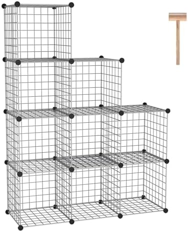 Amazon.com: C&AHOME Wire Cube Storage, 9 - Cube Organizer Metal C Grids ...