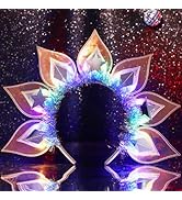 Amazon.com: GORTIN Light up Headband LED Hair Band Glowing Braided Hair ...