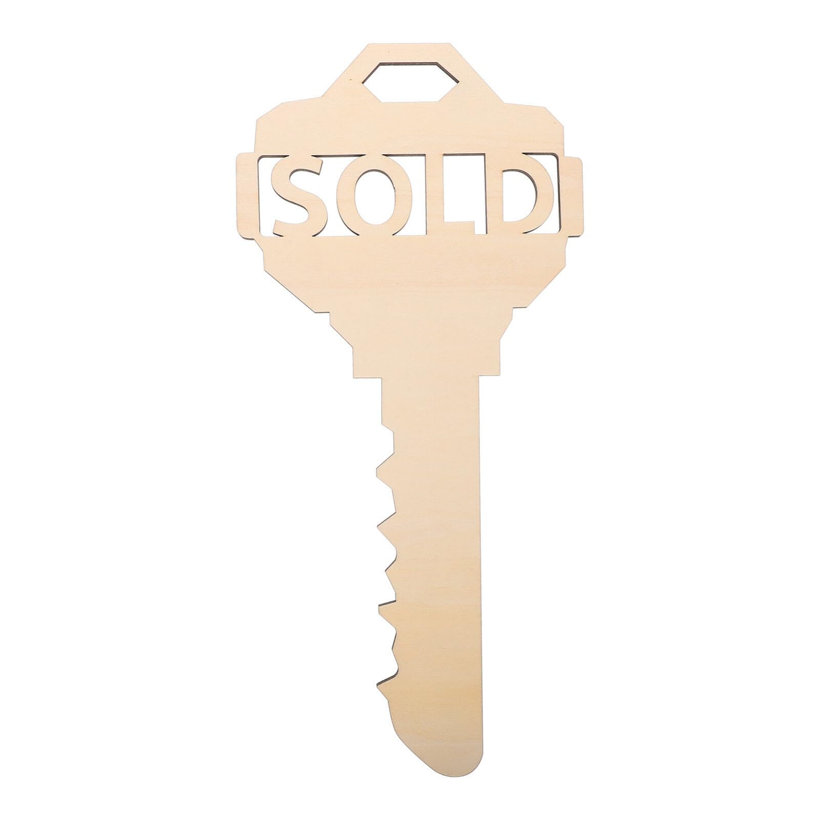 Amazon.com: Real Estate Key Shaped Sold Sign - Wooden Key Christmas ...