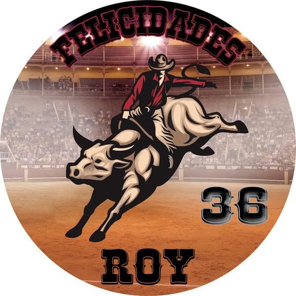 OBLEA o Papel de AZÚCAR, Rodeo, Personalizada Foto con Nombre, Edad y ...