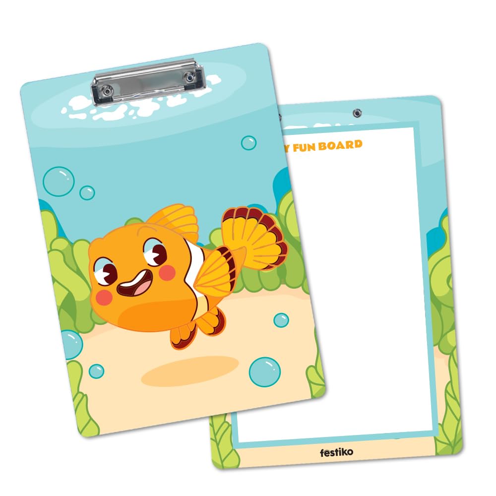 Festiko® Gold Fish Exam Board with Clip (1 Pc), Exam Pads for Birthday ...
