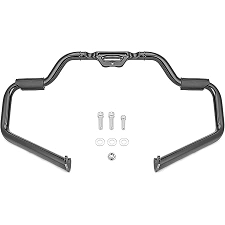 Amazon.com: WeiSen Gloss Black Mustache Engine Guard Protector Frame ...