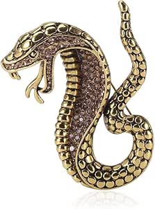 Amazon.com: Retro Crystal Cobra Snake Brooch Rhinestone Animal ...