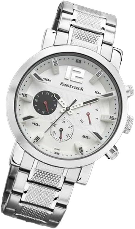 Fastrack Fast Fit Quartz Multifunction White Dial Stainless Steel Strap ...