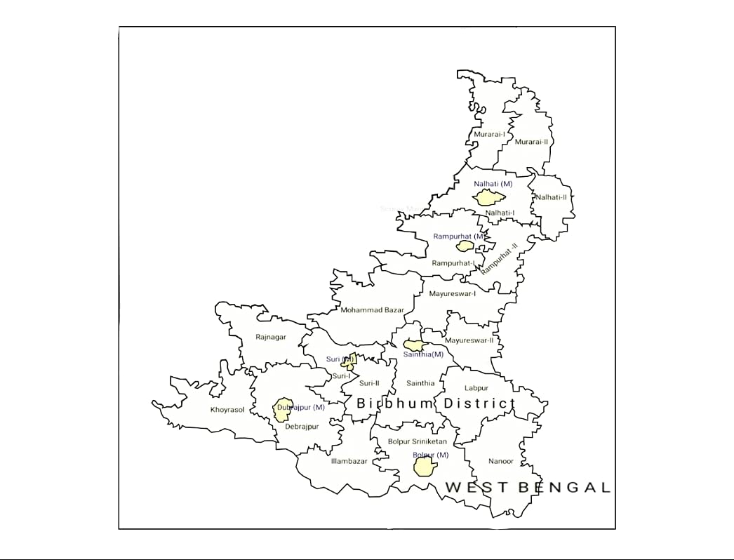 Buy Birbhum with Block Boundary (black and white)_A4 size(210 x 297 ...