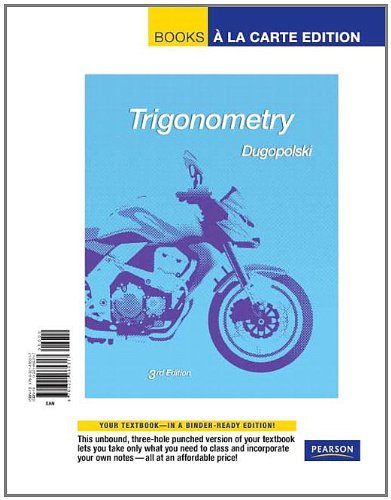 Trigonometry, Books a La Carte Edition: Dugopolski, Mark: 9780321665317 ...