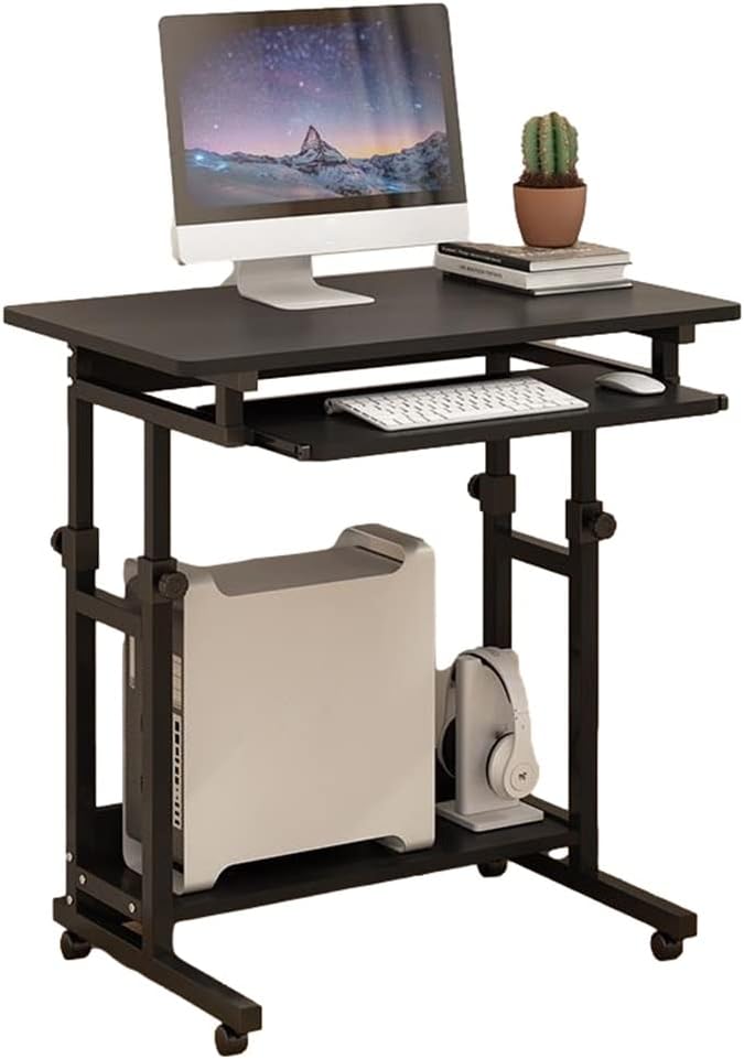 Amazon.com: Mobile Laptop Desk with Storage Portable Standing Wheels ...