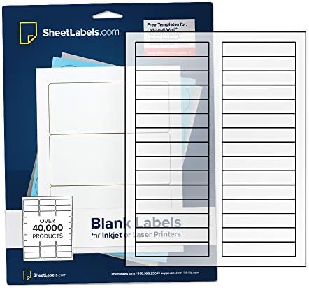 Amazon.com : Clear File Folder Labels, Permanent Adhesive 2/3" x 3-7/16 ...