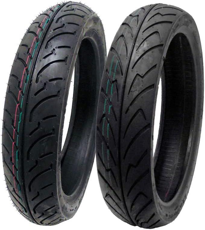Amazon.com: MMG TIRE SET Front 100/80-16 and Rear 110/70-16 Tubeless ...