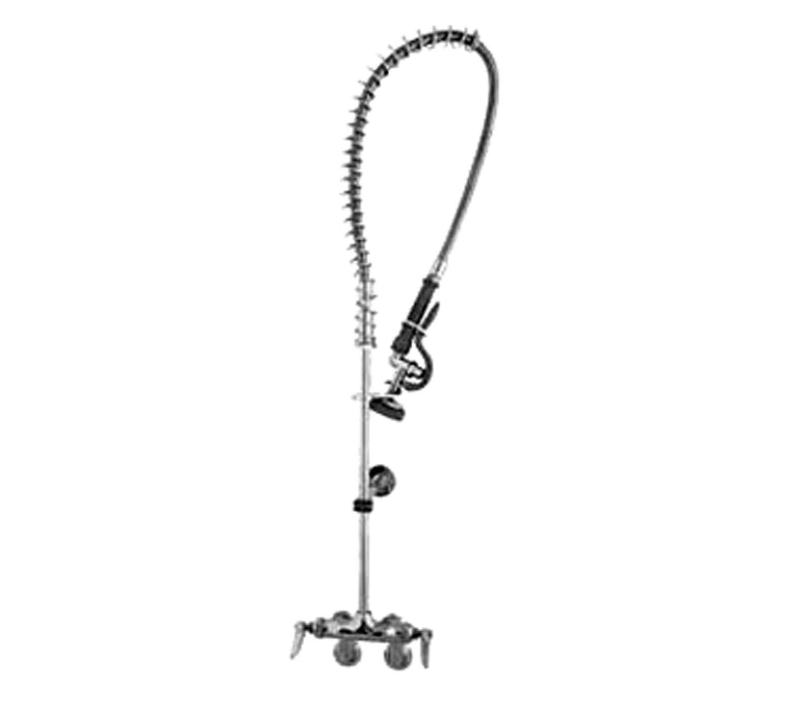 T&S Brass B-2278 Pre-Rinse 8-Inch Wall Mount Base Vacuum Breaker Wall ...