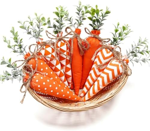 Amazon.com: Skylety 8 Pcs Easter Carrot Fabric Carrot Toy Artificial ...