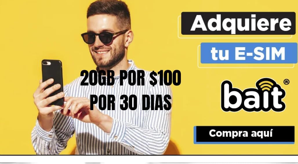 Genérico Bait E-SIM con 6GB de Datos, Llamadas y SMS Ilimitados por 15 ...
