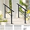 2 Pack 3 Step Hand Rails for Outdoor Steps, Porch Railing for 2 to 3 ...