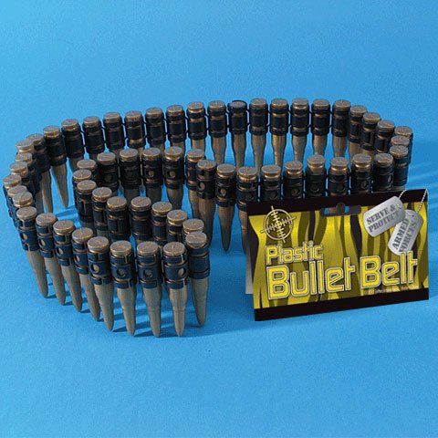 Amazon.com: Plastic Bullet Belt w/60 Bullets (1 per package) : Clothing ...