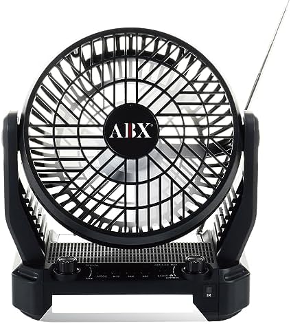 Amazon.com: Audiobox RXF-40 Portable Fan, Speaker, Radio, Light w/Hook ...