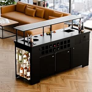 HAUS OF BARS Metal By Speedx - Double Model X Home Bar Cabinet With Built In 2 Units Of 30L ...