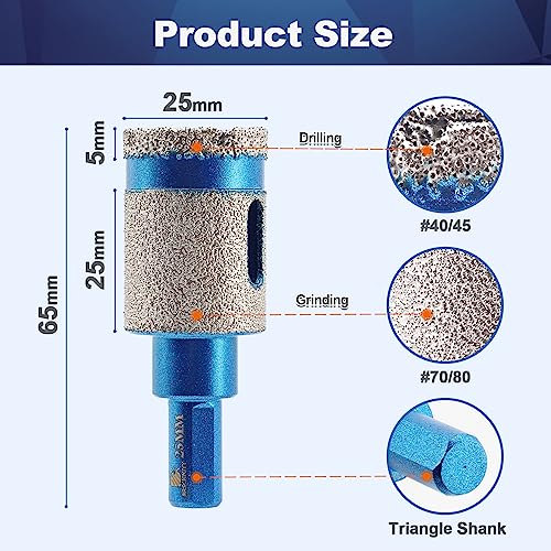 Snapklik.com : Dry Diamond Core Drill Bit, 1 Inch Diamond Finger ...