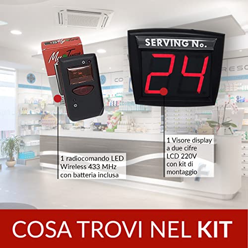 MY TURN System ELIMINACODE 2 digits red + radio control with screen – BigaMart