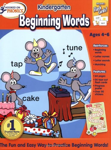 Hooked on Phonics Kindergarten Beginning Words Premium Workbook ...