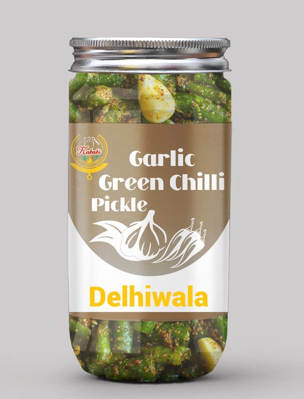 Amazon.com : Delhiwala Garlic+Green Chilli Pickle Homemade Lehsun ...