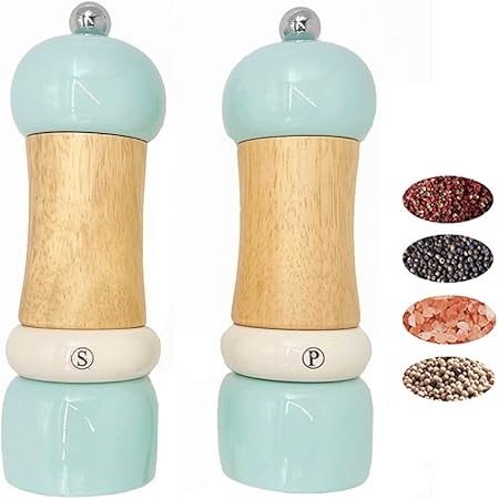 Amazon.com: Classical Salt & Pepper Mill Sets Wooden Salt Pepper ...