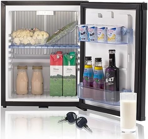 SMETA Update Mini Fridge with Lock 30L Compact Fridge Lockable No Noise ...
