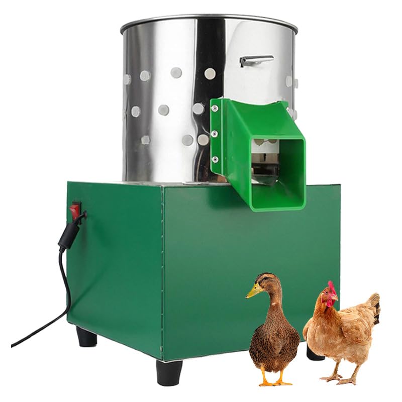 Chicken Plucker, Heavy Duty Stainless Steel Drum Plucker Poultry Processing Machine, 80W ...
