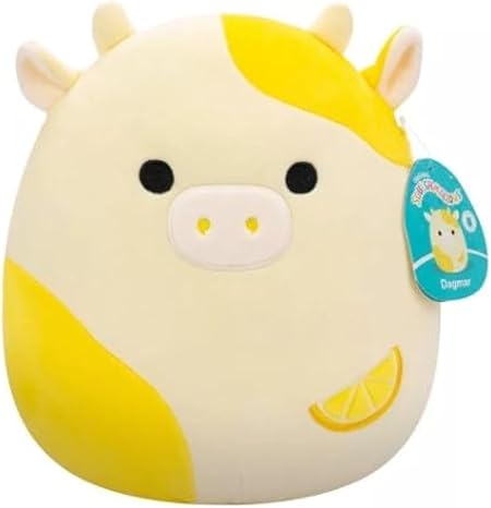 Amazon.com: Squishmallows 11'' Dagmar The Lemon Cow Plush Toy, Yellow ...