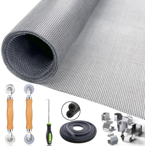 King&Charles Window Screen Door Repair/Replacement Kit, Include Gray ...