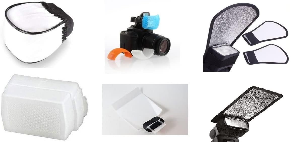 Buy SHOPEE Combo Offer 6 Types Flash Diffusers Color Diffuser Bounce Cards Flash Card Speedlite ...