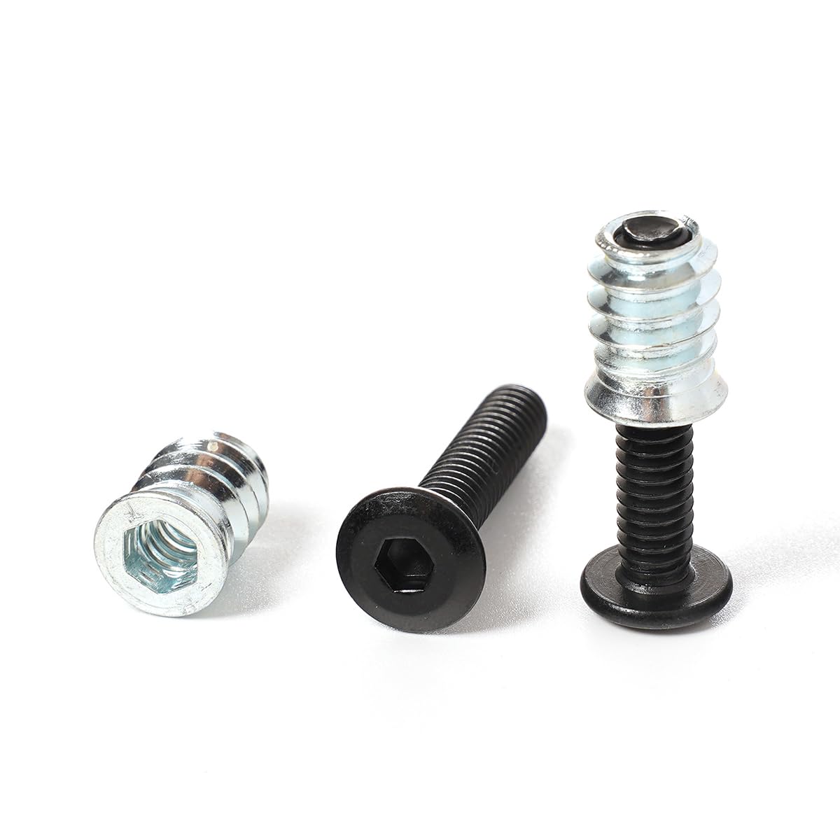 Snapklik.com : 30 Sets 1/4-20 Threaded Inserts And Bolts Kit For ...