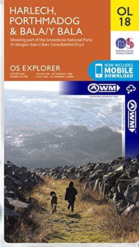 Explorer OL18 Harlech Porthmadog Bala ~ The Outstanding All Weather Map ...