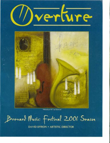 OVERTURE Brevard Music Festival Program (2001 Season, June 16th ...