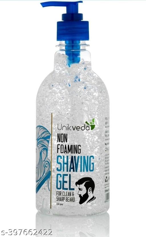 Unikveda Non Foaming Shaving Gel For Clean & Sharp Beard with Glycerine ...