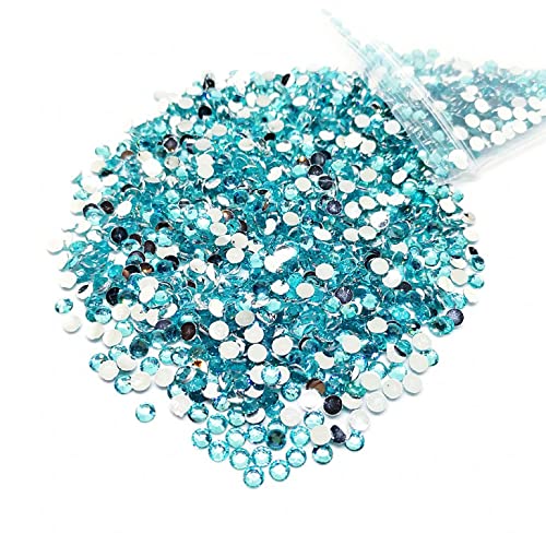 lecraft 14-Cut Faceted Round Flat-Back Rhinestone Beads 100 Gram (4 ...