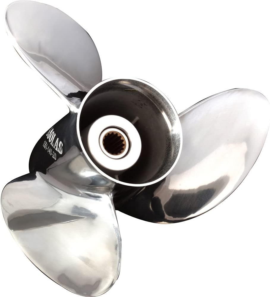 Amazon.com: Solas 1441-133-17 Titan Stainless Steel 3-Blade Propeller - RH, 13.25" Diameter x 17 ...