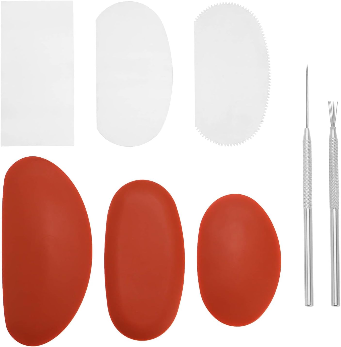 eMagTech 8pcs Sculpting Texturing Tools Rubber Pottery Clay Ribs with ...