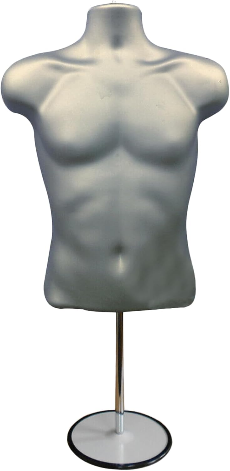 Display Guru Male Hanging Mannequin Half Body Form 3 Quarter Shop Bust ...