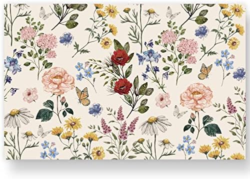 Amazon.com: AnyDesign 50 Pack Floral Paper Place Mats Disposable ...