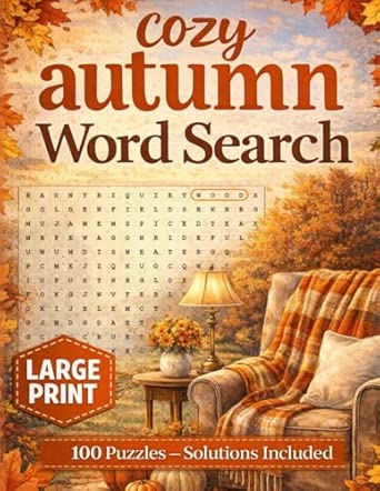 Cozy Autumn Word Search Large Print: 100 Fall Puzzles with Solutions ...