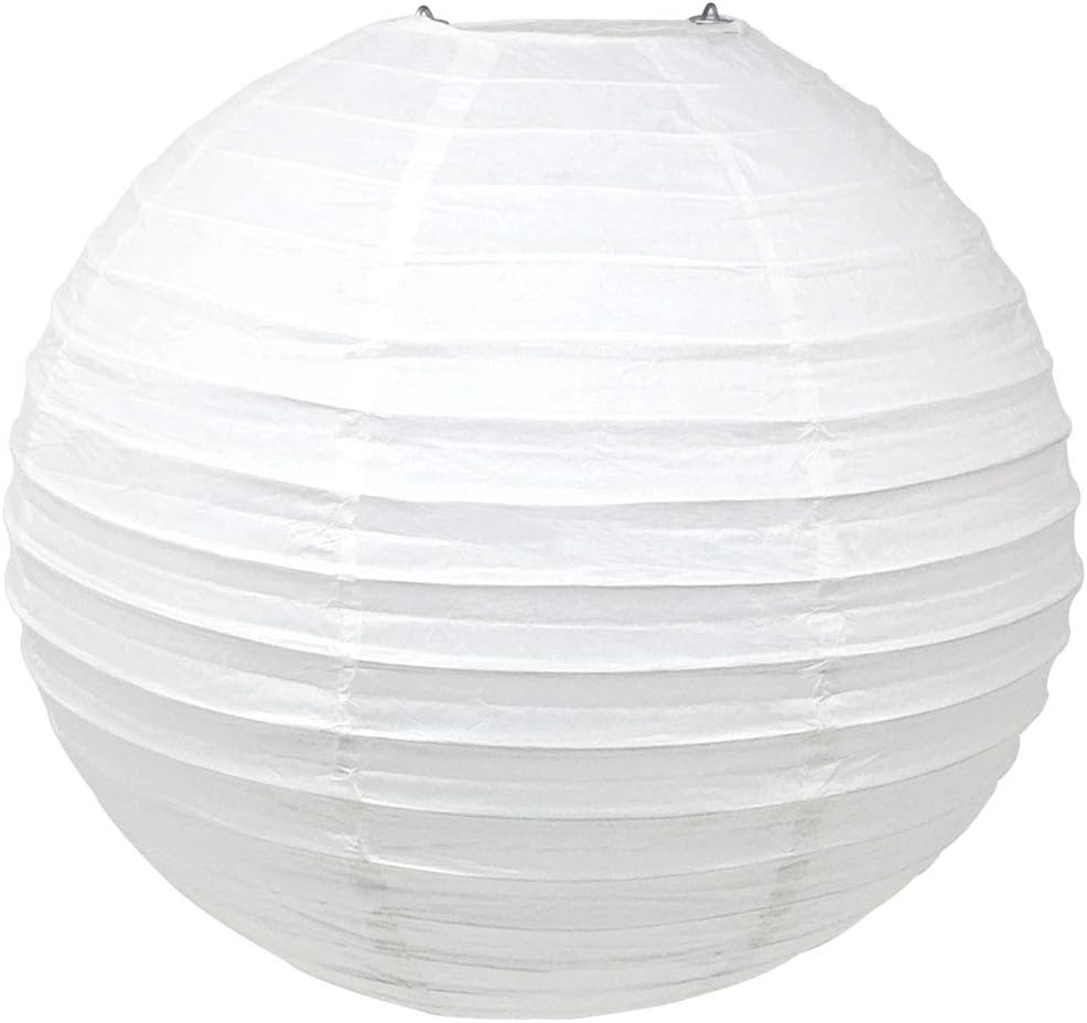 Henjjras 23inch White Round Paper Lamp shade,Chinese Lanterns,Pendent ...
