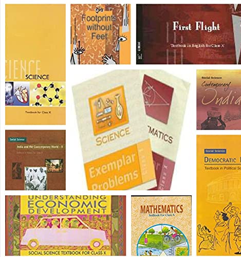 NCERT TEXTBOOK 10 BOOK SET FOR CLASS- 10TH with XAMPLER (FIRSTFLIGHT ...