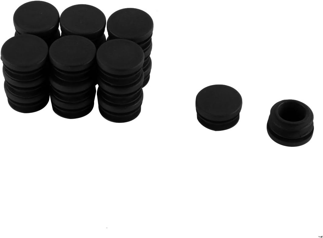 uxcell Plastic Flat Base Blanking End Caps Tubing Round Tube Inserts ...