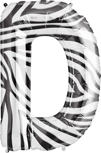 Letter D - Zebra Helium Foil Balloon - 34 inch : Amazon.in: Toys & Games