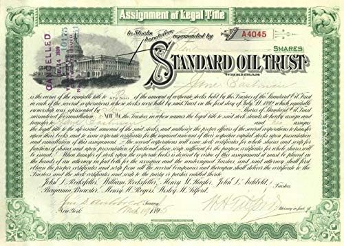 Amazon.com: Standard Oil Trust Stock signed by John Dustin Archbold and ...