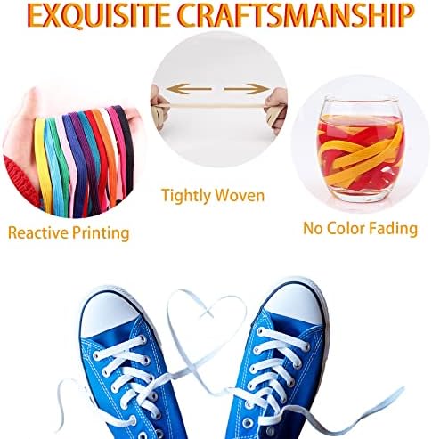 20 Pairs Colored Shoe Laces Flat Shoelaces, Multipack Shoestrings for ...