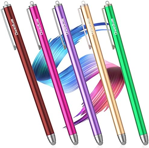 Stylus pens for Touch Screens [5 Pack Long Pen Body] Fiber mesh Tips ...